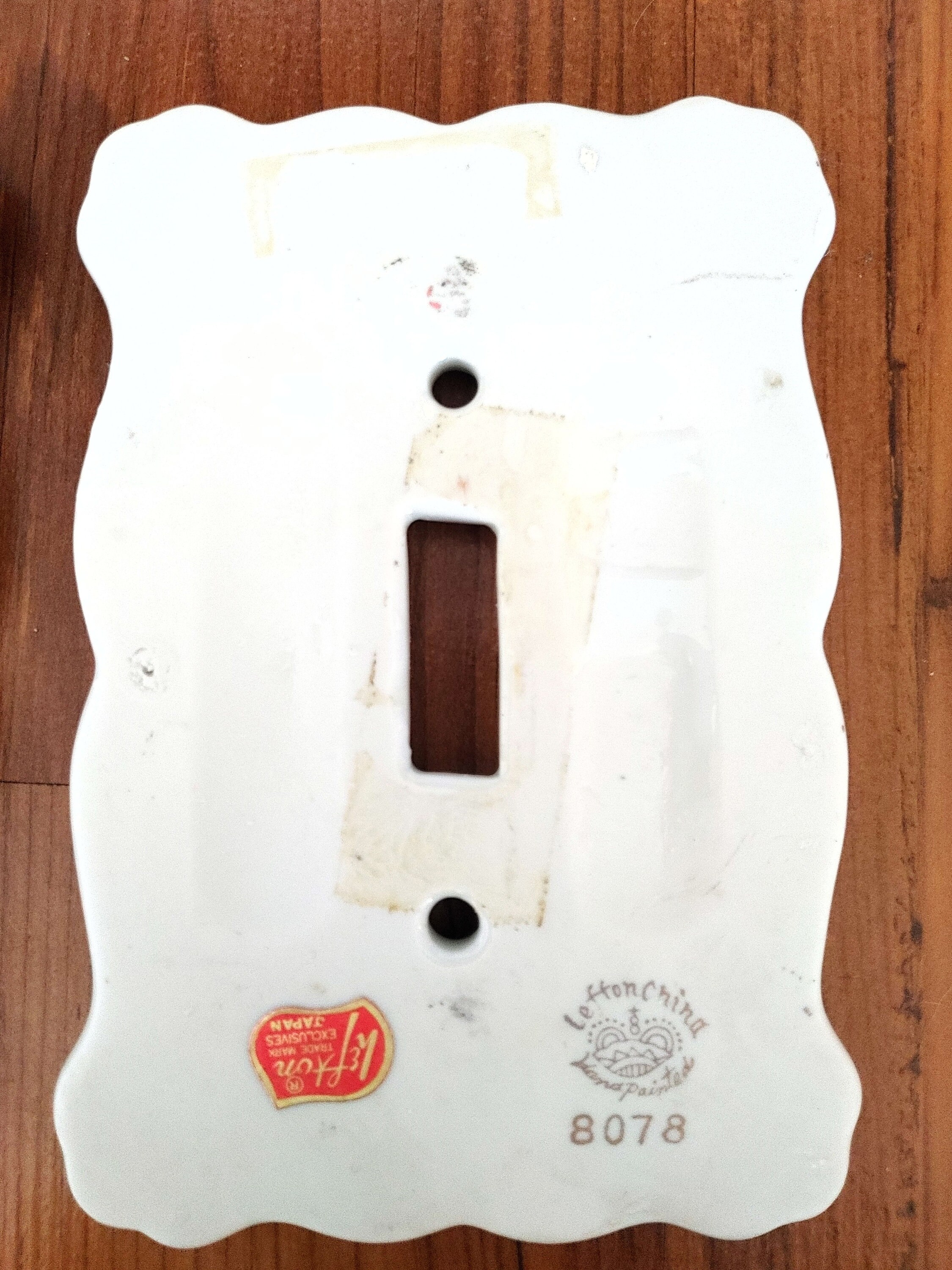 Vintage Lefton Porcelain Light Switch Plates. Gold Silver Rose Design ...