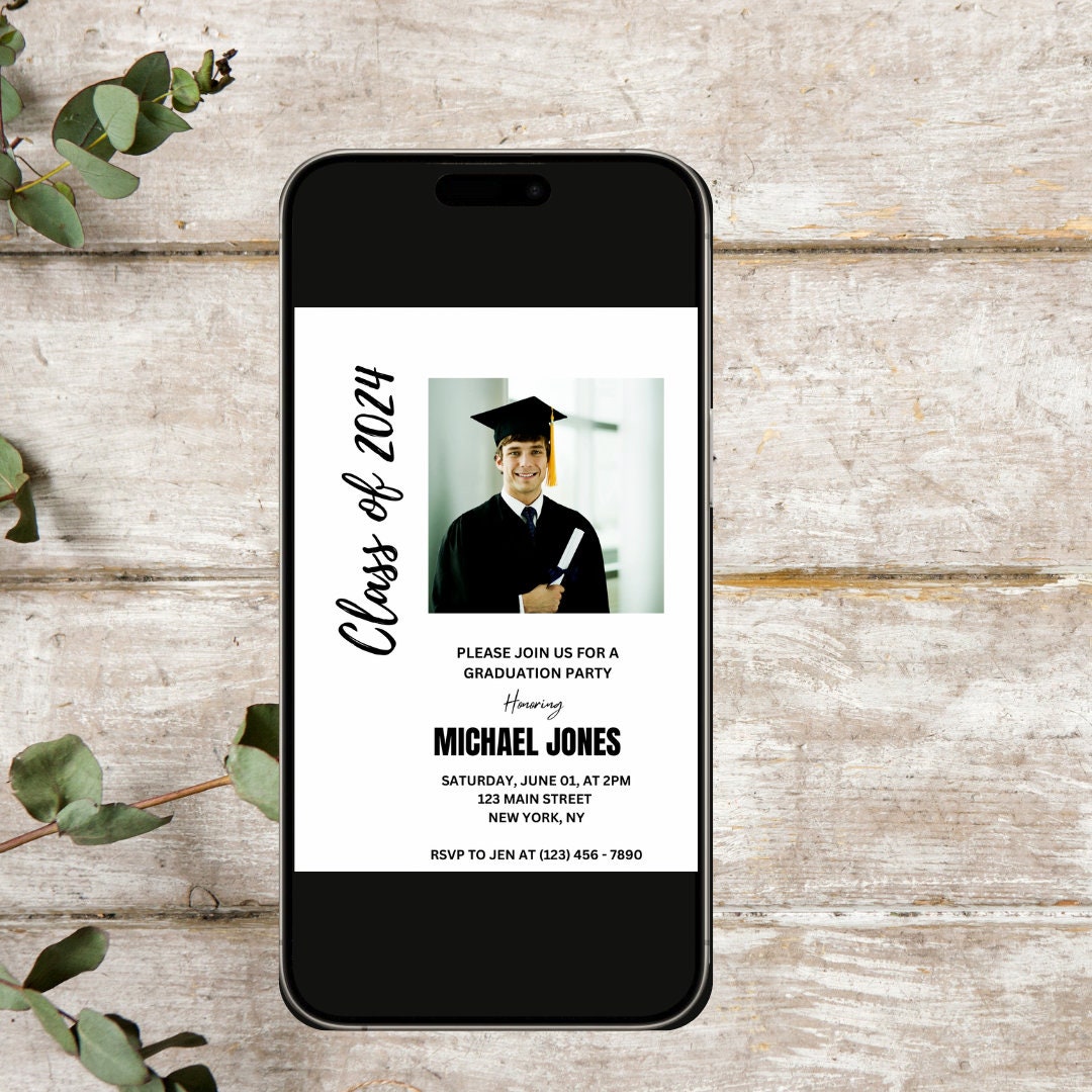 Editable Graduation Invitation, Class of 2024 Graduation Party Invite ...