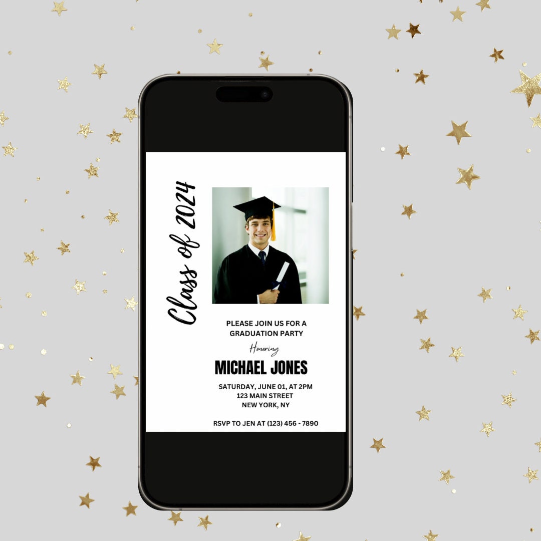 Editable Graduation Invitation, Class of 2024 Graduation Party Invite ...
