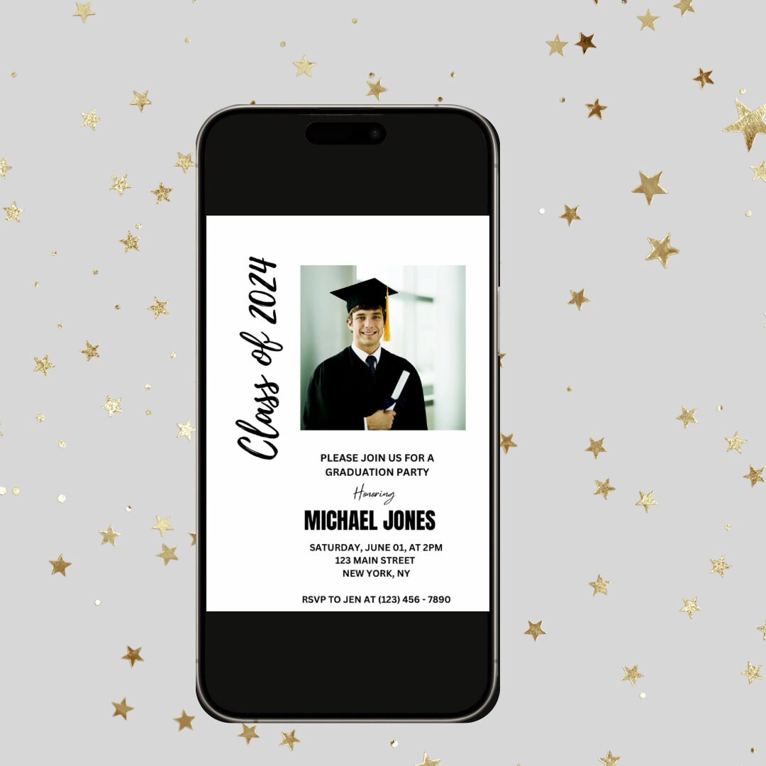 Editable Graduation Invitation, Class of 2024 Graduation Party Invite ...