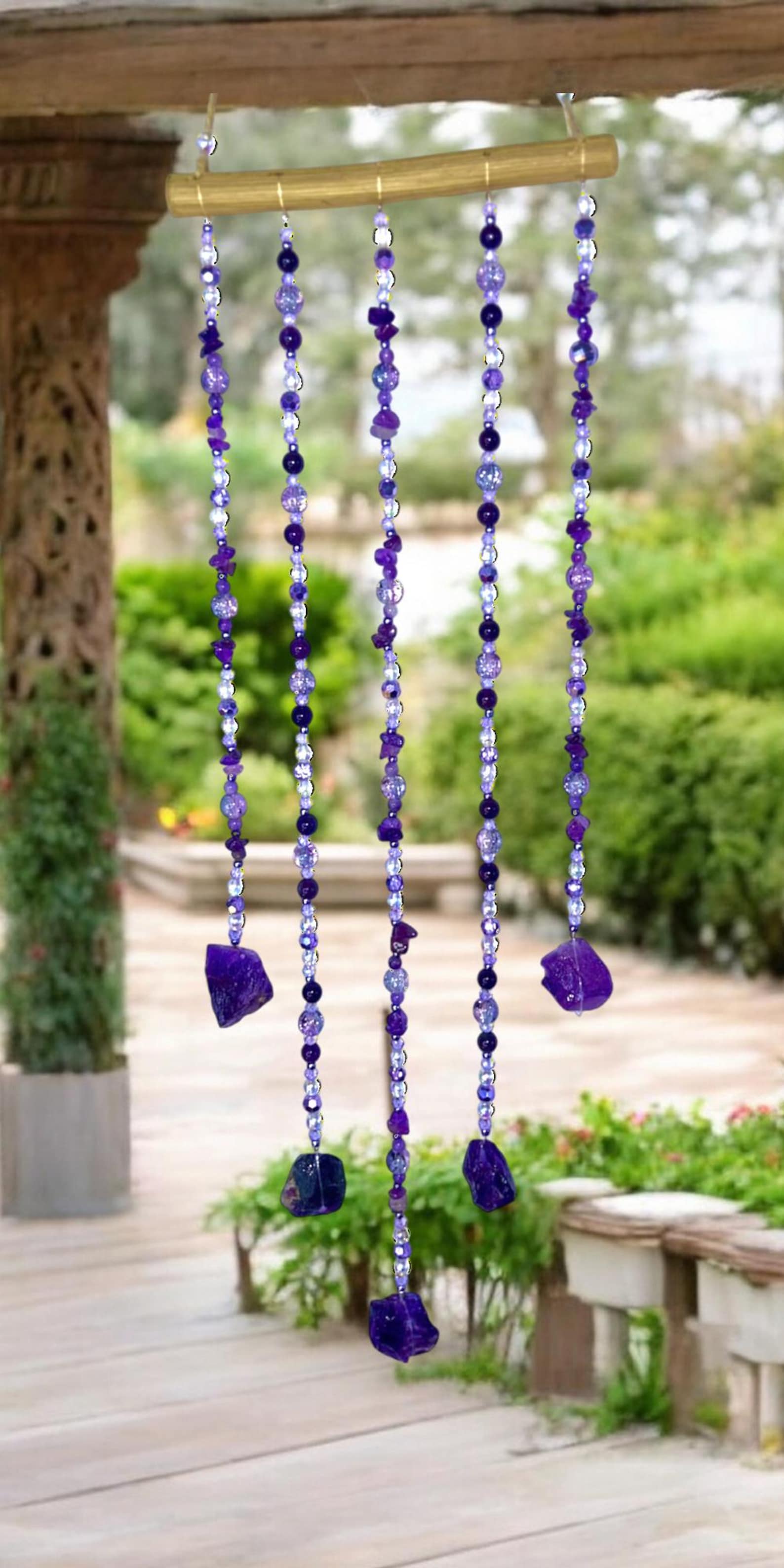 Amethyst Wind Chime - A Pop of Purple Protection - Etsy