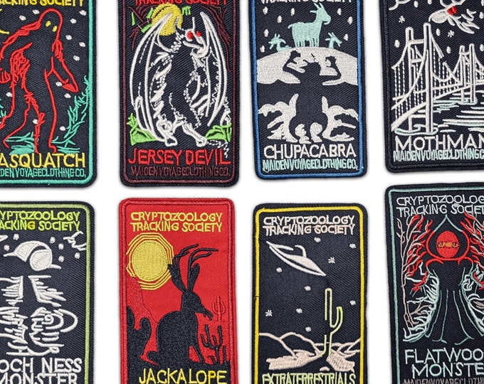 Friends of Cryptid Wildlife Patch Cryptozoology Tracking Society Glow ...
