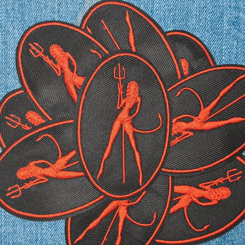 Red Sexy Lady Patch Iron on Patches Back Patch Embroidered Patches for ...