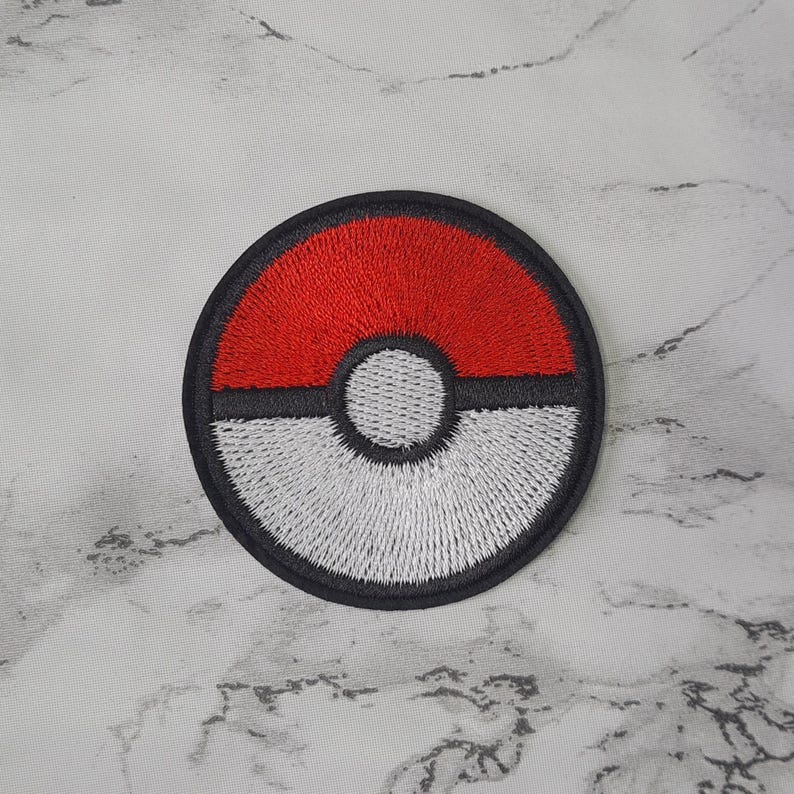 Patch thermocollant Pokeball classique | Patch appliqué à coudre ...