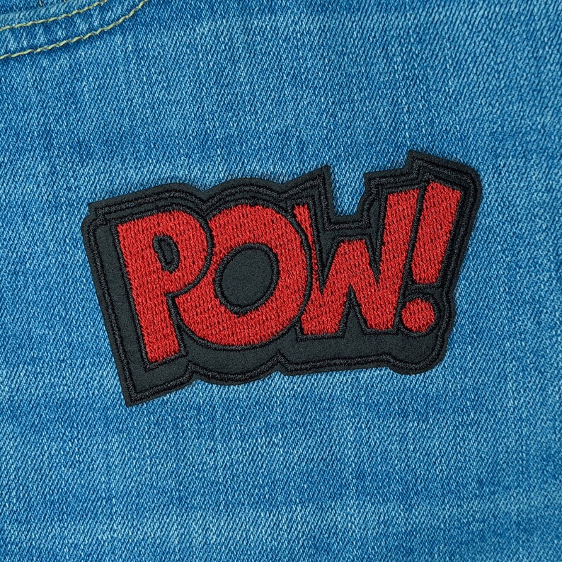 POW Cartoon Bubble Patch Iron on Patches Back Patch Embroidered Patches ...