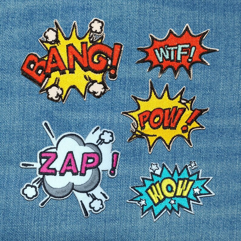 Cartoon Bubble Patches | Iron on Patches Back Patch Embroidered Patches ...