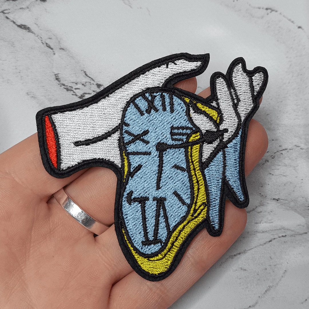 Melting Clock Patch | Iron on Patches Back Patch Embroidered Patches ...