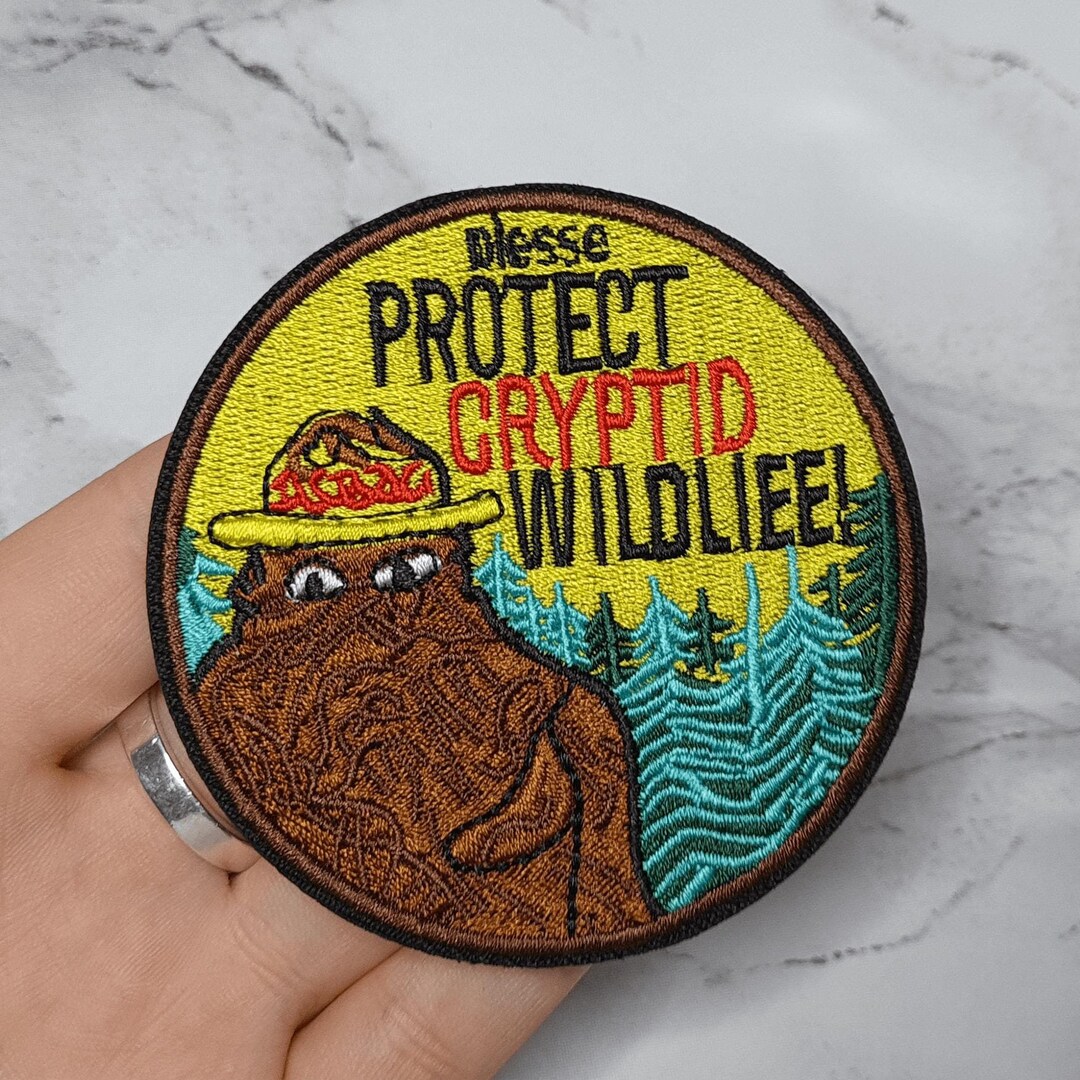 Protect Cryptid Wildlife Iron on Patch | Sew on Embroidered Patch Badge ...