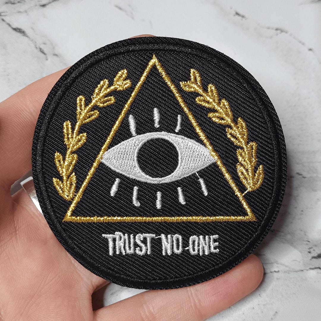 TRUST NO ONE Embroidered Patch | Iron on Patches Back Patch Embroidered ...