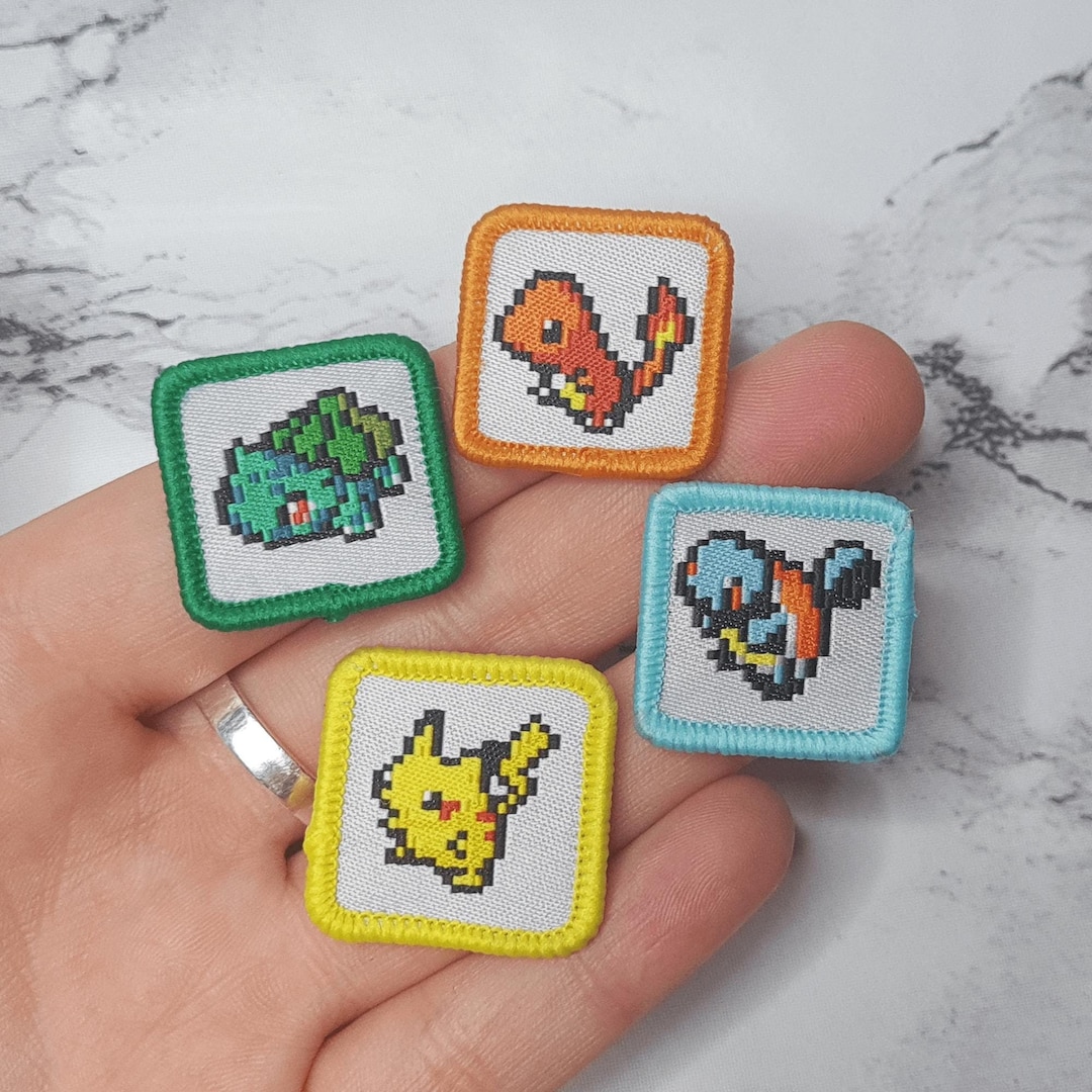 Pokemon Starters Iron on Patches | Custom Patches, Embroidered Patches ...