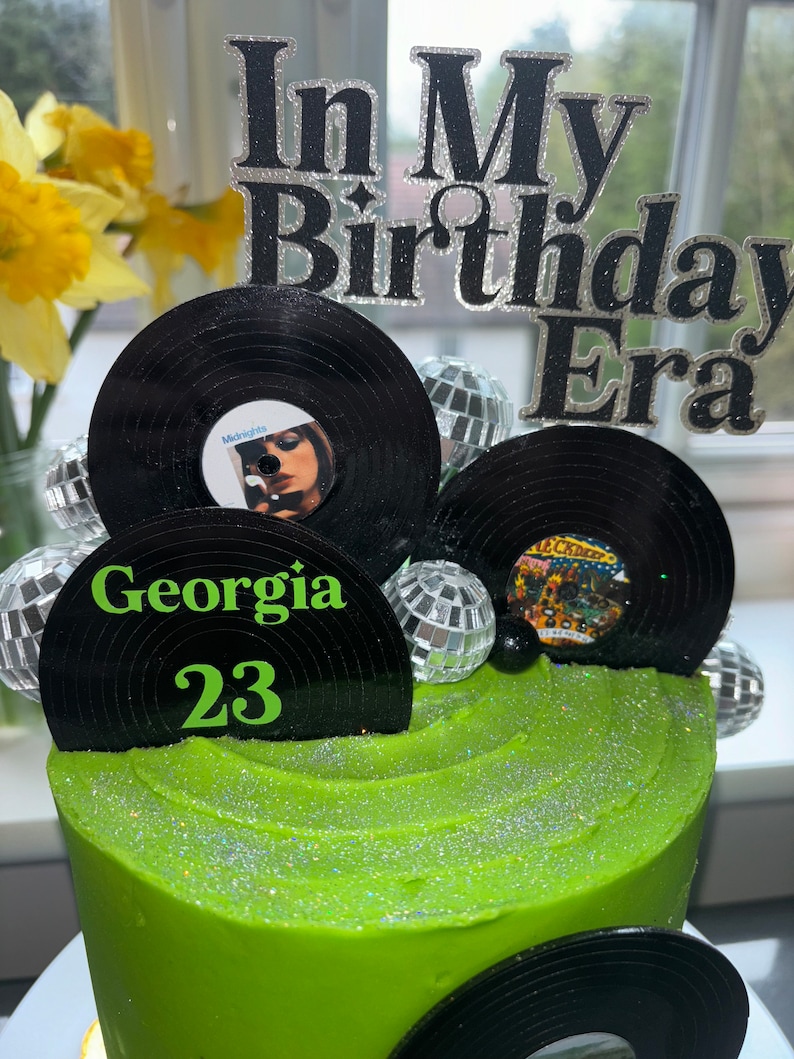 Custom 8cm Acrylic Vinyl Cake Topper - Etsy