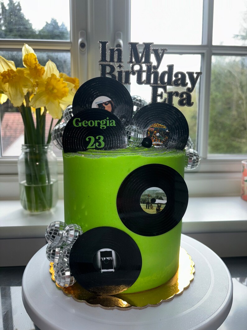 Custom 8cm Acrylic Vinyl Cake Topper - Etsy