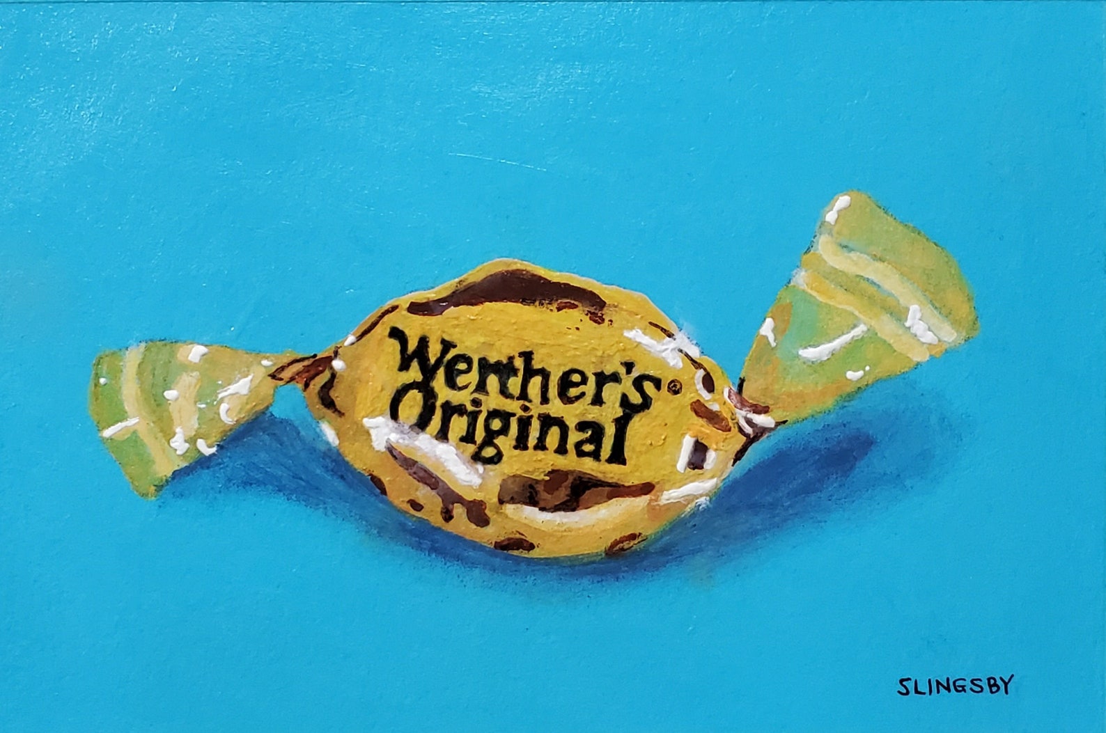 Original Painting werther's Original 6 X 4 Image Size - Etsy