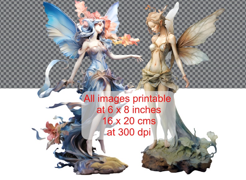 Six Fairy Clipart Images 8x6 Sublimation - Etsy Canada