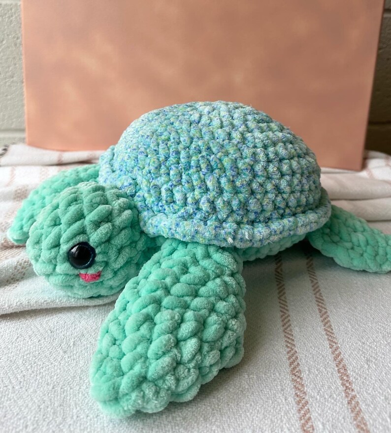Large Crochet Turtle Plushie - Etsy