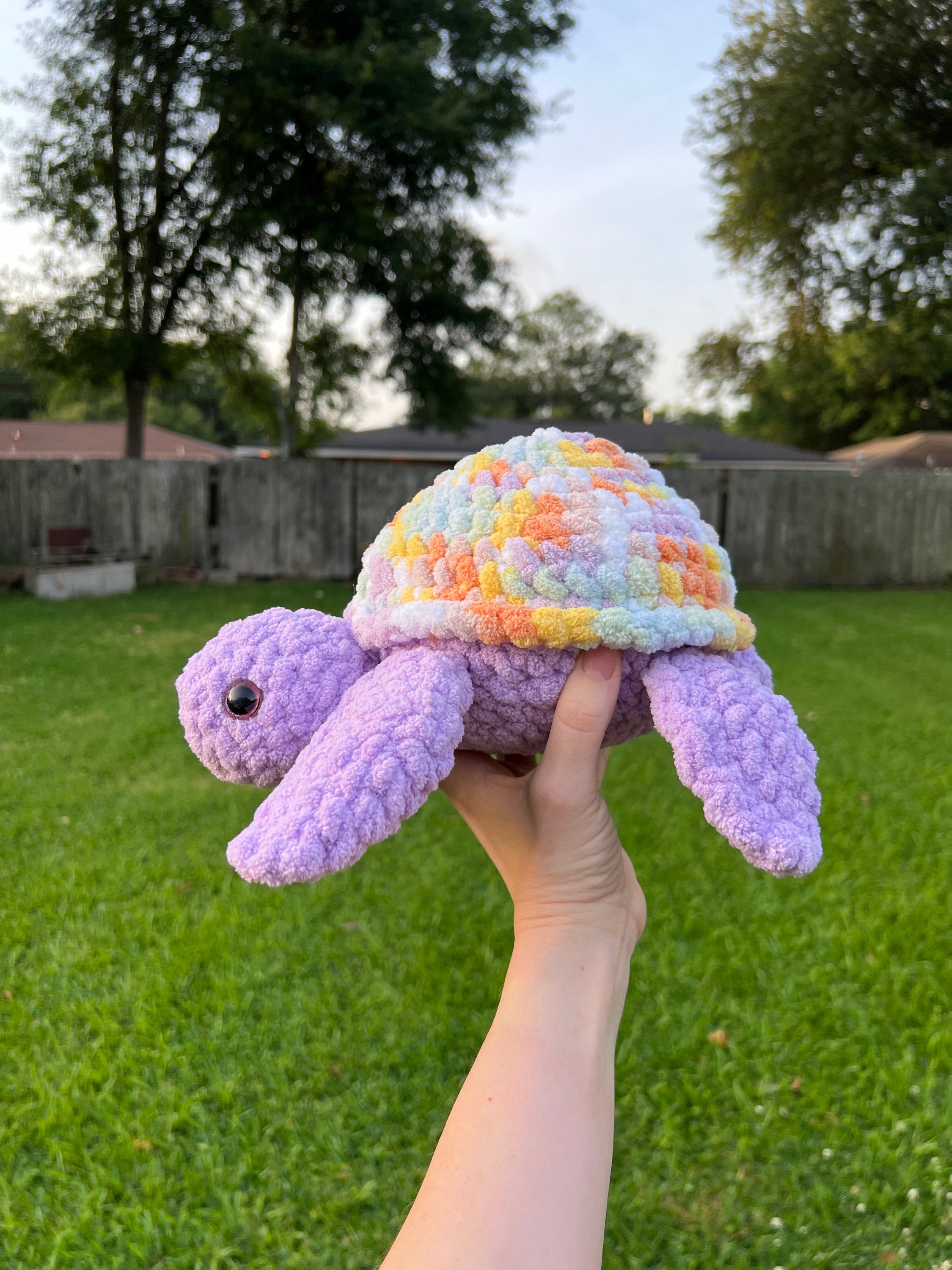 Cute Large Crochet Turtle Plushie - Etsy
