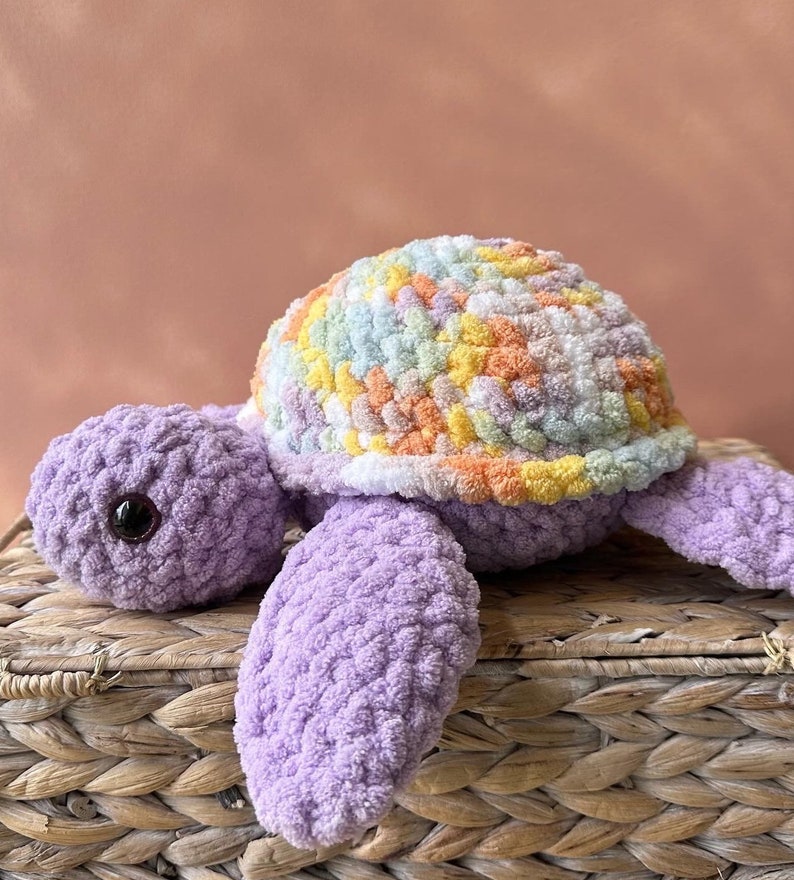 Large Crochet Turtle Plushie - Etsy