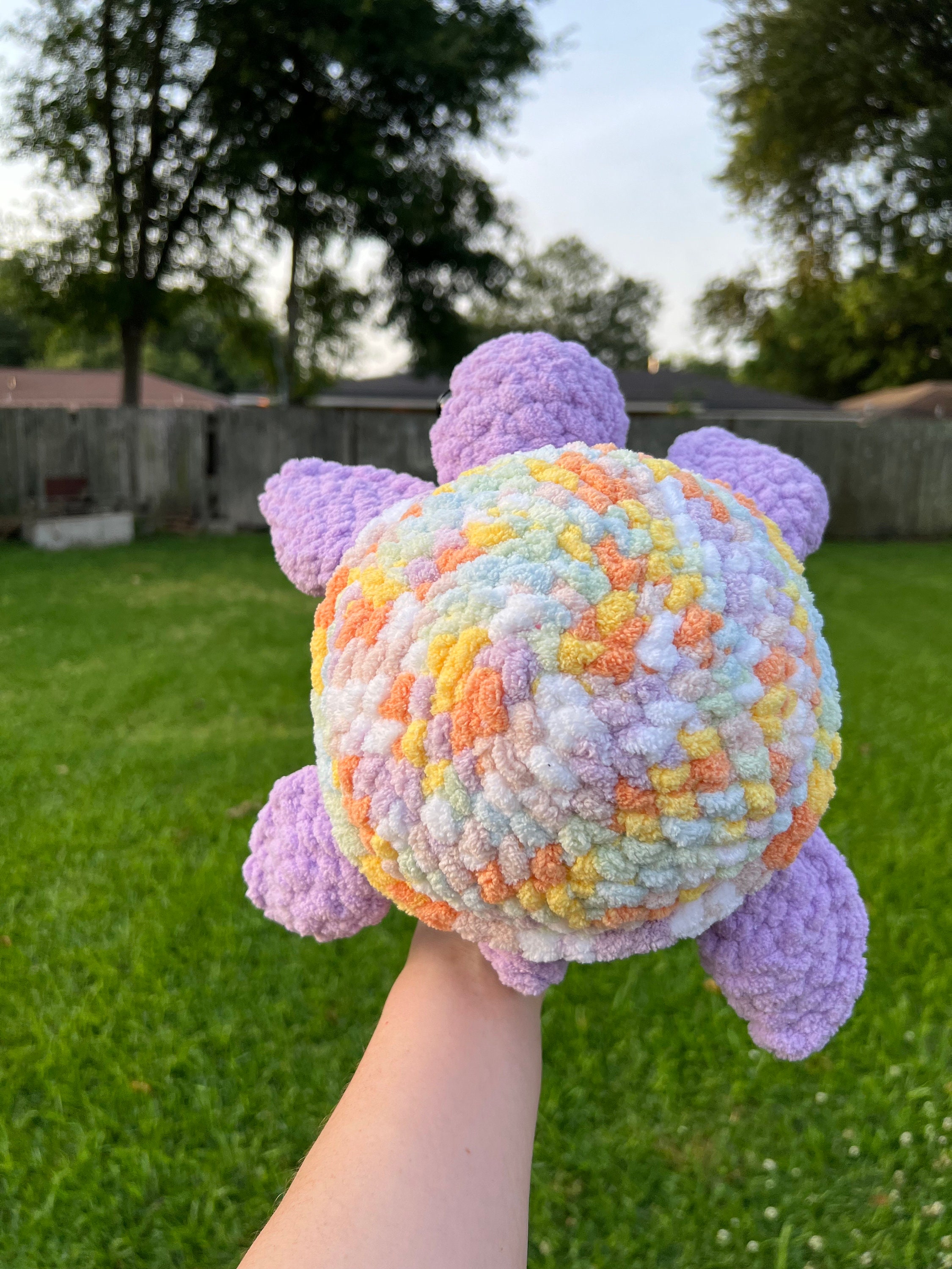 Cute Large Crochet Turtle Plushie - Etsy