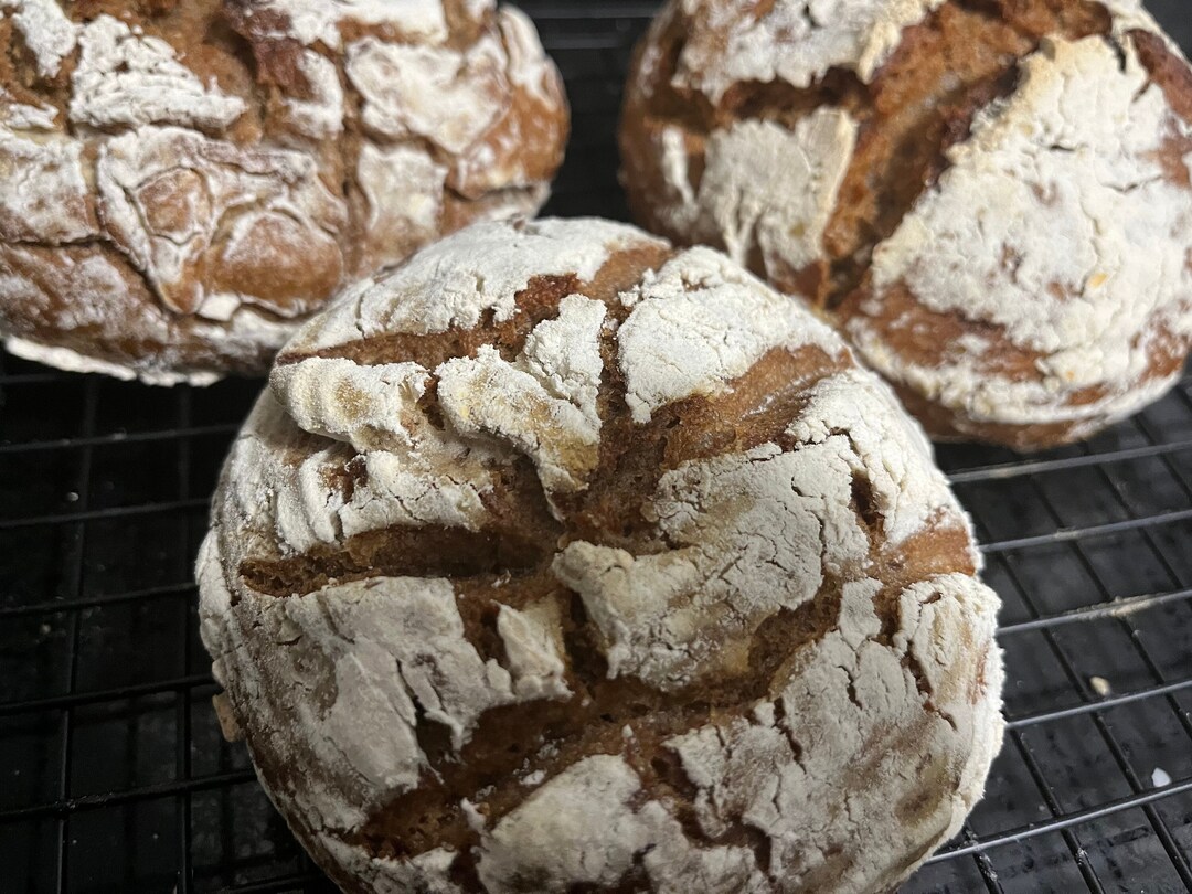 Dark Rye Rustic Sourdough Boule, 100% Rye Bread, Organic Dark Rye Bread ...
