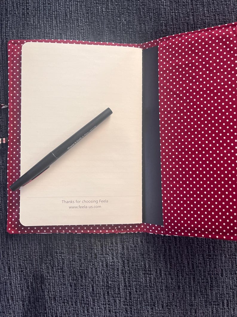 Handmade Fabric 2-pocket Notebook Cover | Custon Journal Protector ...