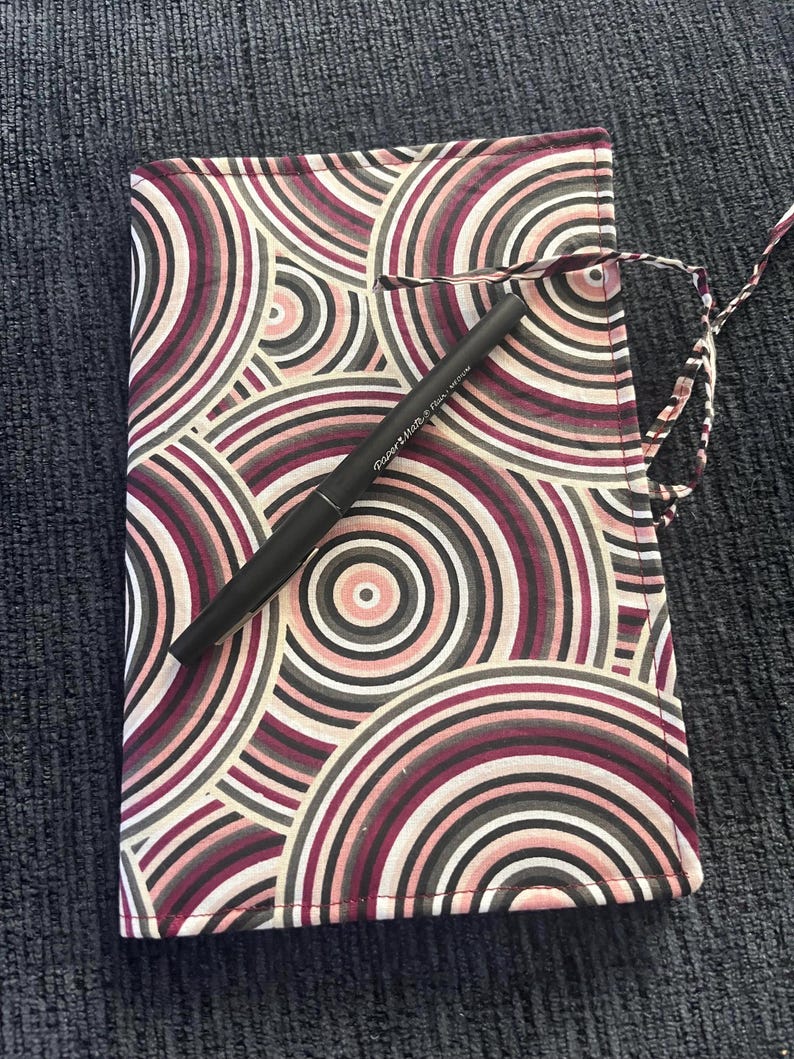 Handmade Fabric 2-pocket Notebook Cover | Custon Journal Protector ...