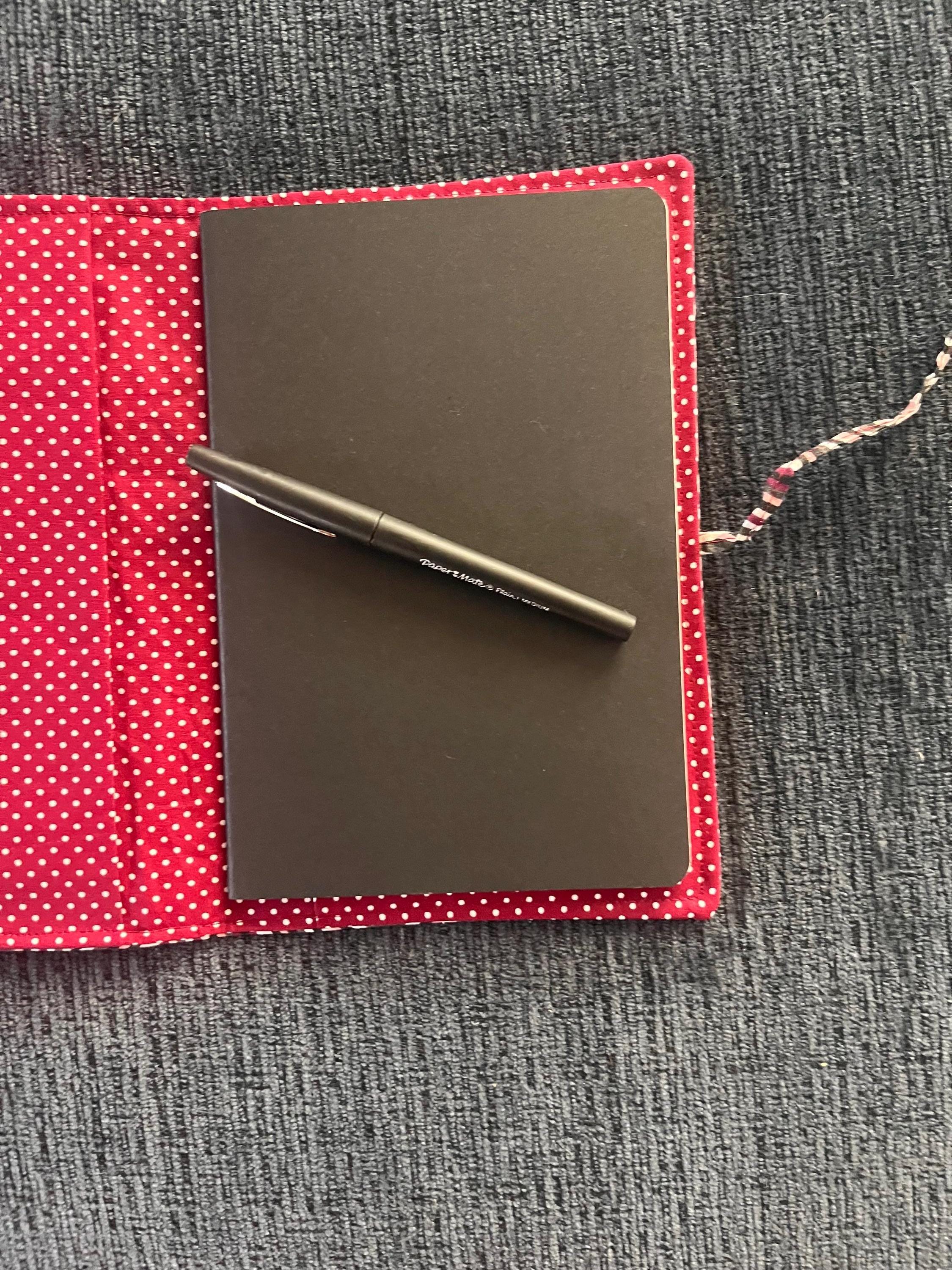 Handmade Fabric 2-pocket Notebook Cover | Custon Journal Protector ...