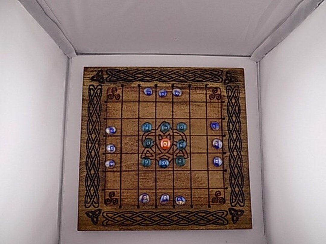 12.5 X 12 Inch Wooden Fidchell Board Game FREE SHIPPING - Etsy
