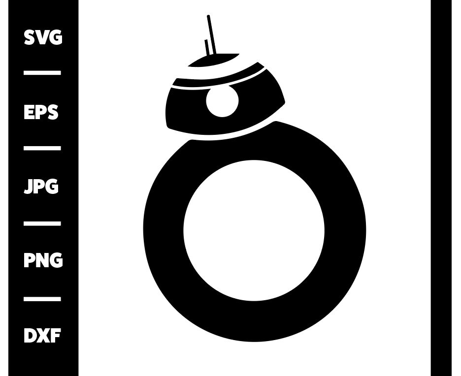 BB8 Silhouette SVG Star Wars Mandalorian Lightsaber Sith Jedi Boba Fett ...