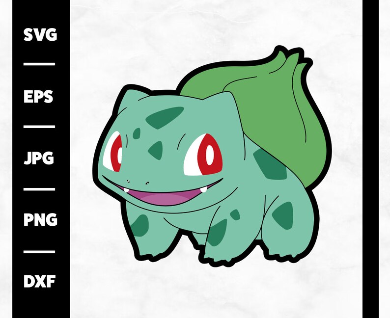 Bulbasaur 1 SVG Pokemon Ash Ketchum Pocket Monsters Anime Cartoon Gym ...