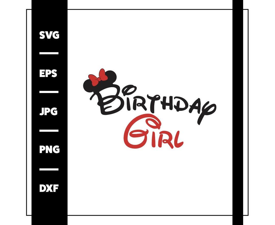 Birthday Girl Ears SVG Layered Party Gift Tshirt File for Cricut Pop ...