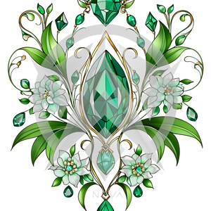 May Birthstone and Birth Flower Tattoo Design Collection |8 Premium ...