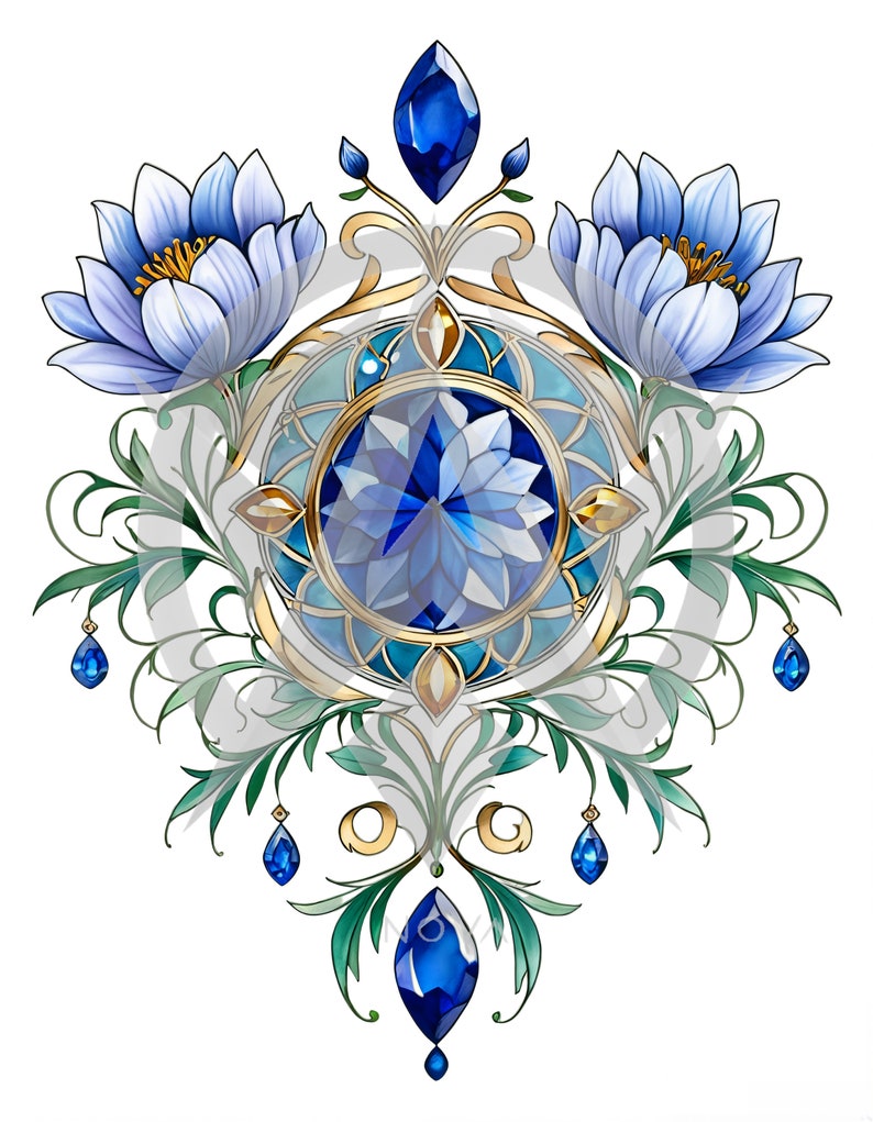 September Birthstone and Birth Flower Tattoo Design Collection | 5 ...