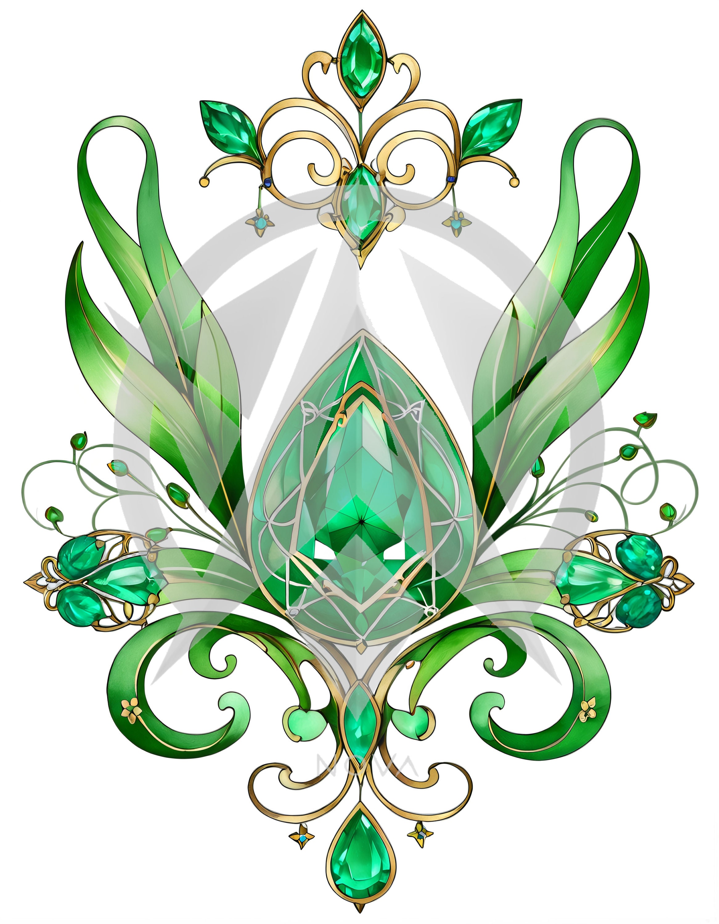 May Birthstone and Birth Flower Tattoo Design Collection 8 Premium Full ...