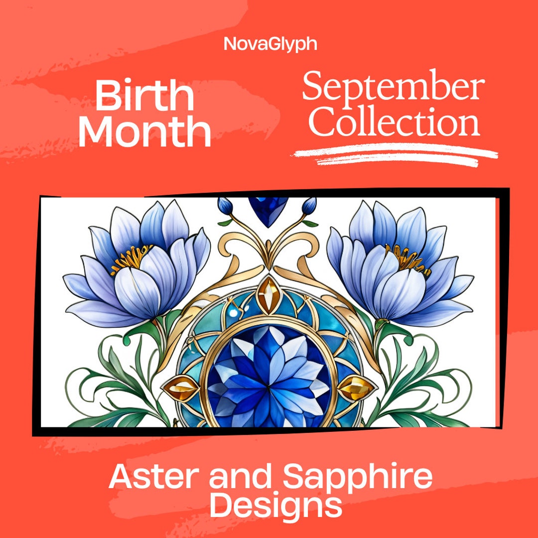September Birthstone and Birth Flower Tattoo Design Collection | 5 ...