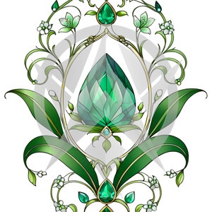May Birthstone and Birth Flower Tattoo Design Collection |8 Premium ...