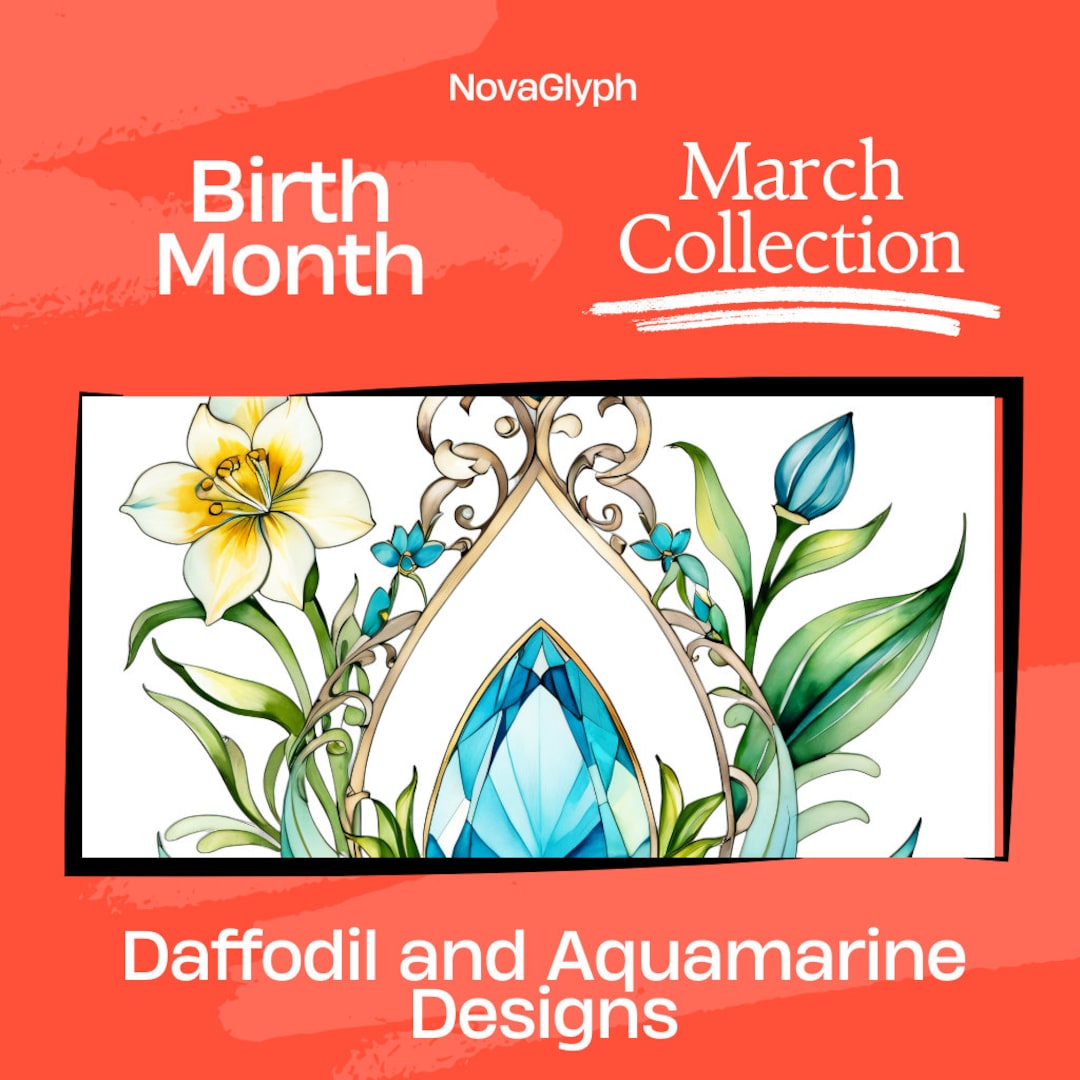 March Birthstone and Birth Flower Tattoo Designs Collection | 6 Premium ...