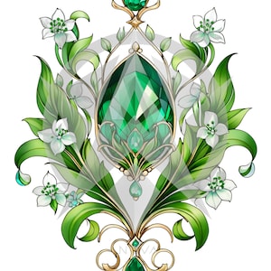 May Birthstone and Birth Flower Tattoo Design Collection |8 Premium ...