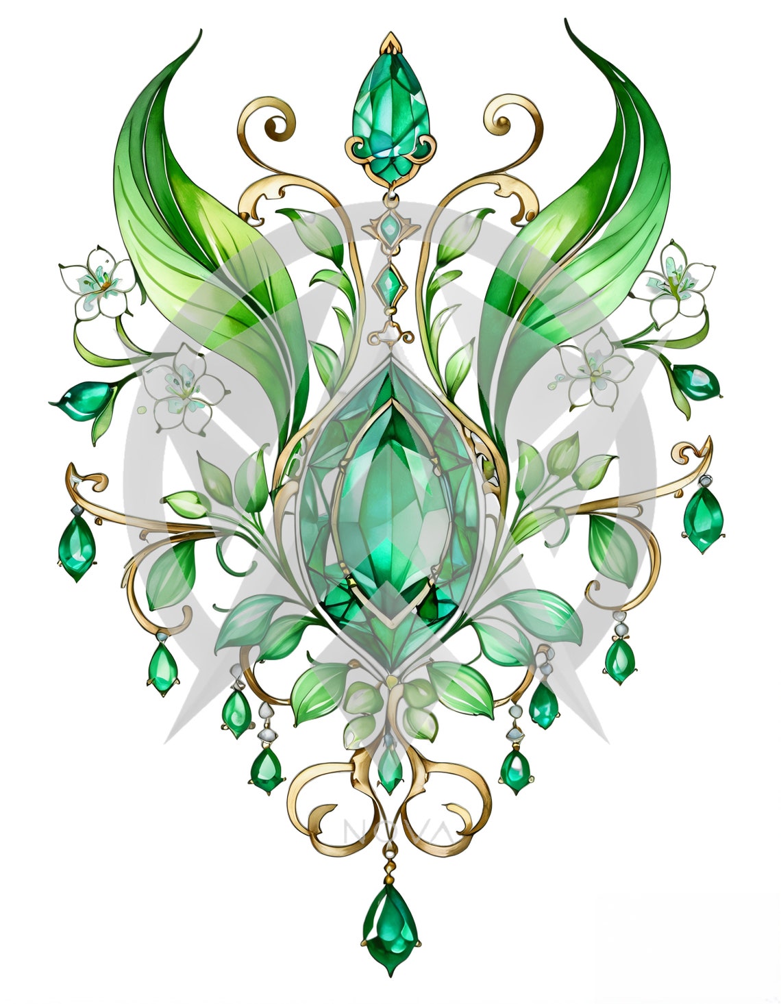 May Birthstone and Birth Flower Tattoo Design Collection |8 Premium ...