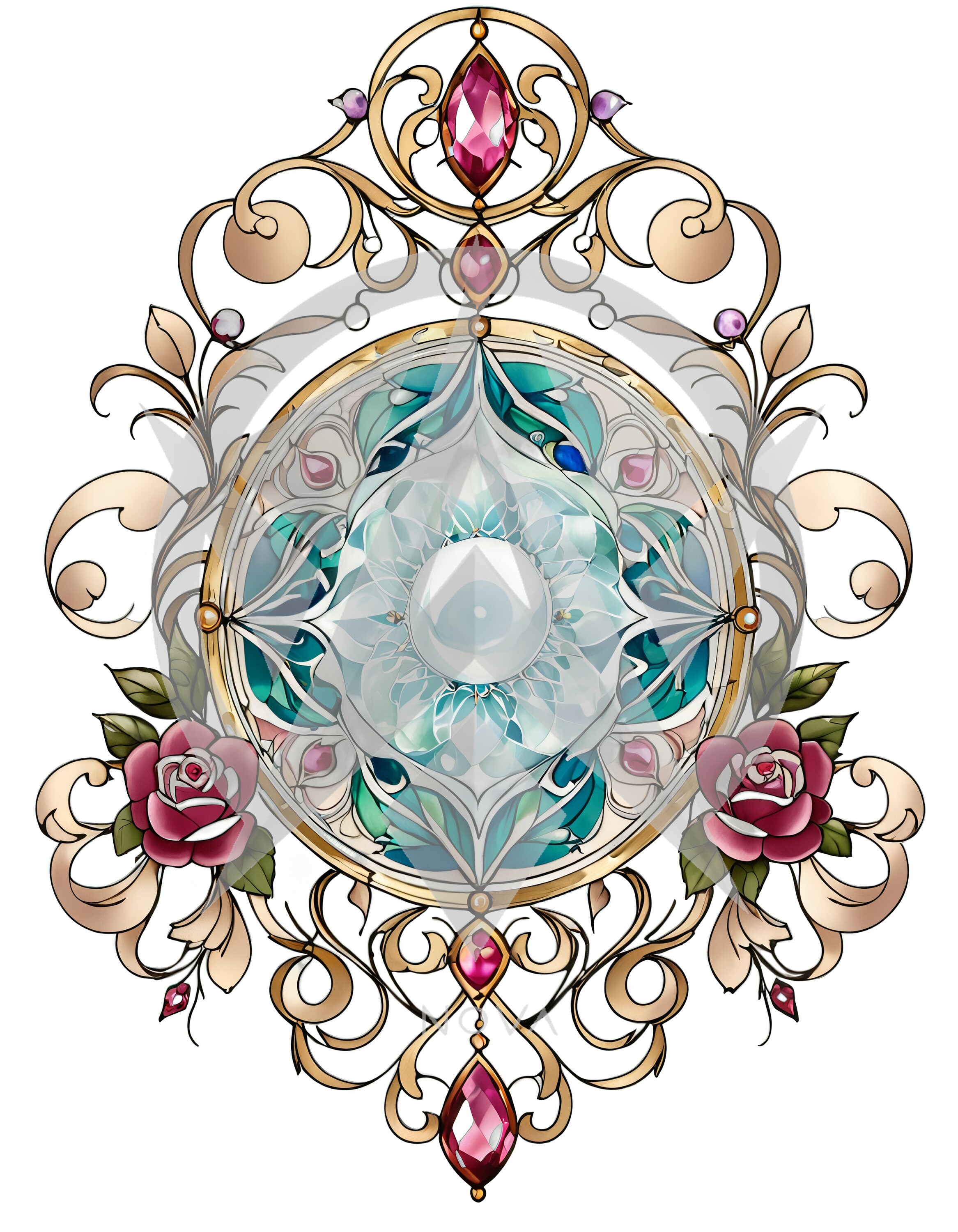 June Birthstone and Birth Flower Tattoo Design Collection | 6 Premium ...