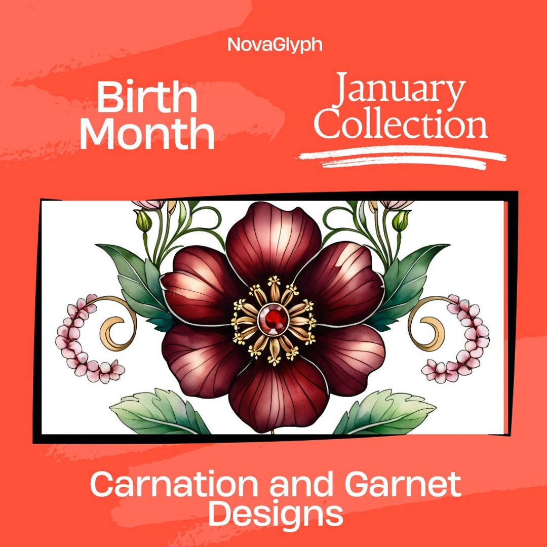 January Birthstone and Birth Flower Tattoo Designs Collection | 6 ...