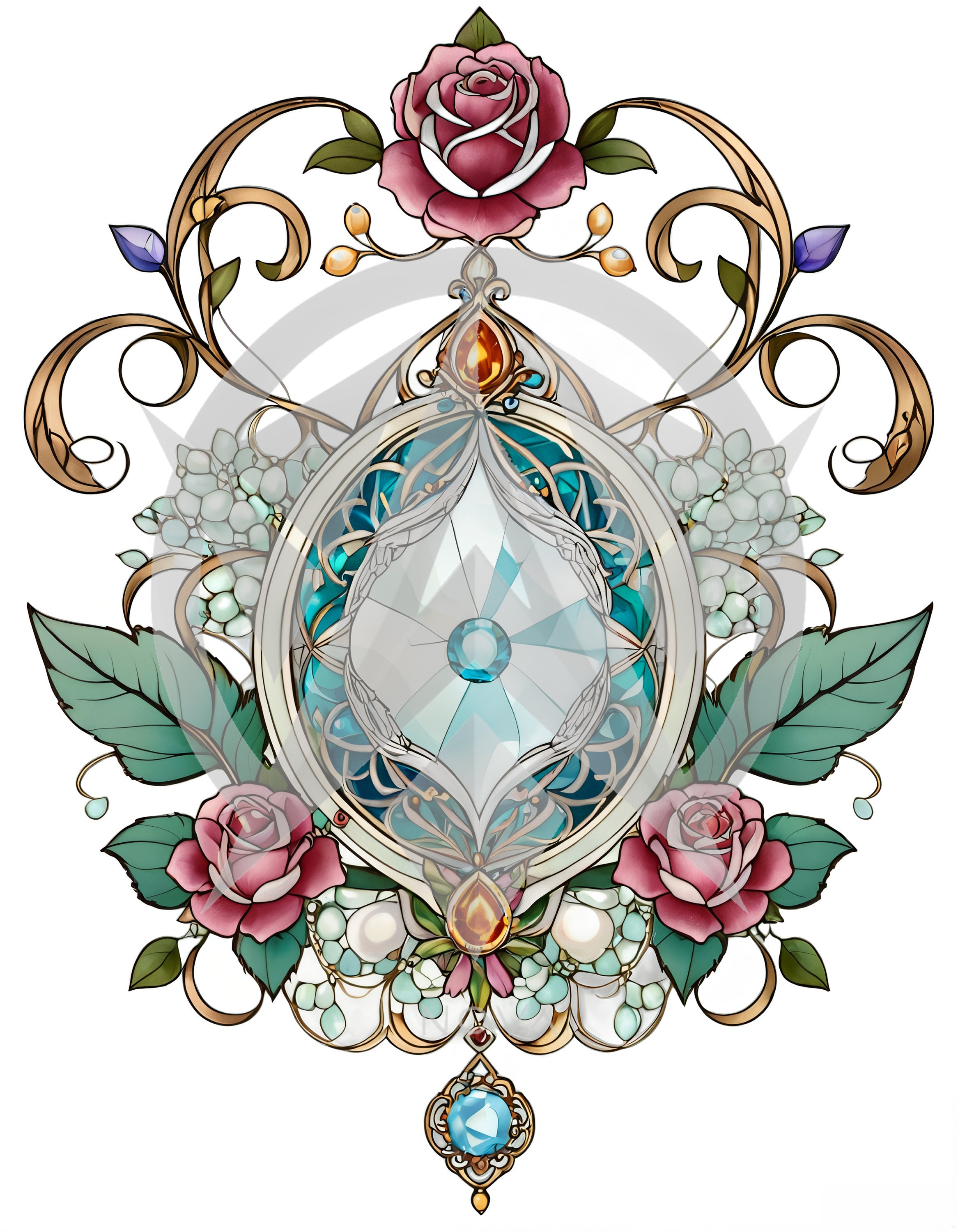 June Birthstone and Birth Flower Tattoo Design Collection | 6 Premium ...