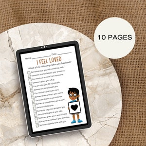 Social Emotional Learning SEL Worksheet for Kids I Feel Loved Printable ...