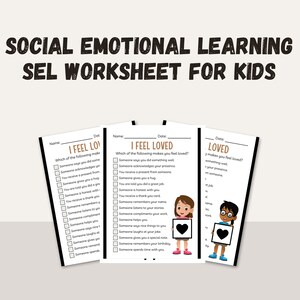Social Emotional Learning SEL Worksheet for Kids I Feel Loved Printable ...