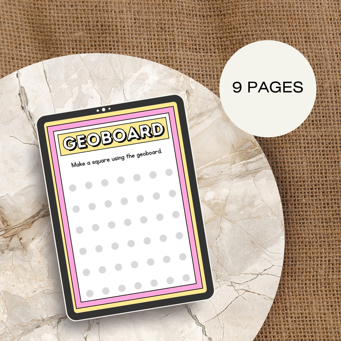 Colorful 2D Shape Geoboard Mathematics Worksheets - Etsy