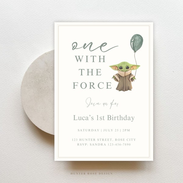 One With the Force Invitation - Etsy