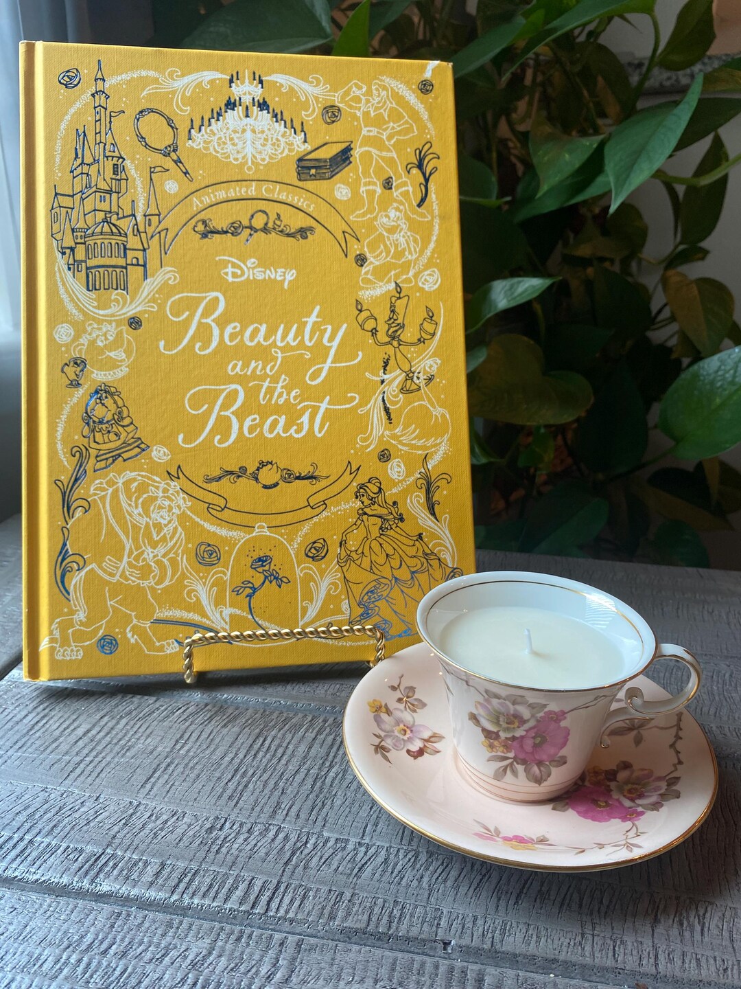 Beauty and the Beast Candle, Floral Teacup Candle - Etsy