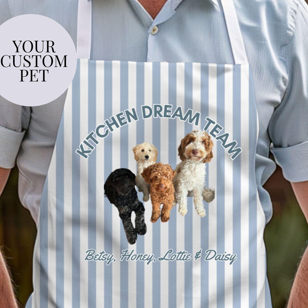 Custom Pet Apron Dog Cat Photo Custom Apron Kitchen Women Grill Apron ...