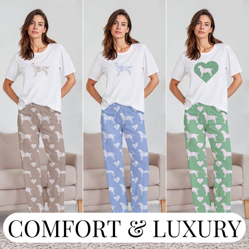 Dog Pajamas With Golden Retriever Print Comfy Lounge Wear Dog Mom ...