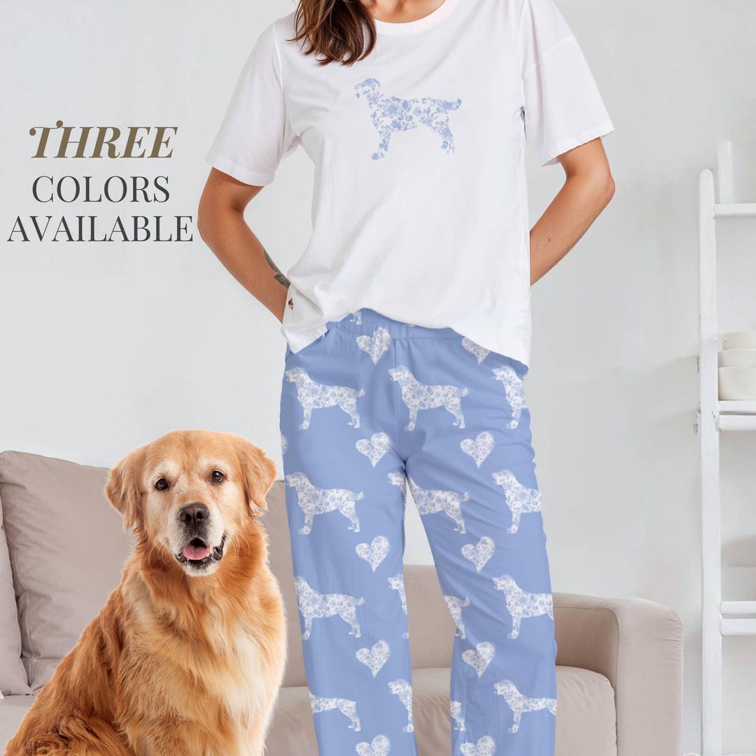 Dog Pajamas With Golden Retriever Print Comfy Lounge Wear Dog Mom ...