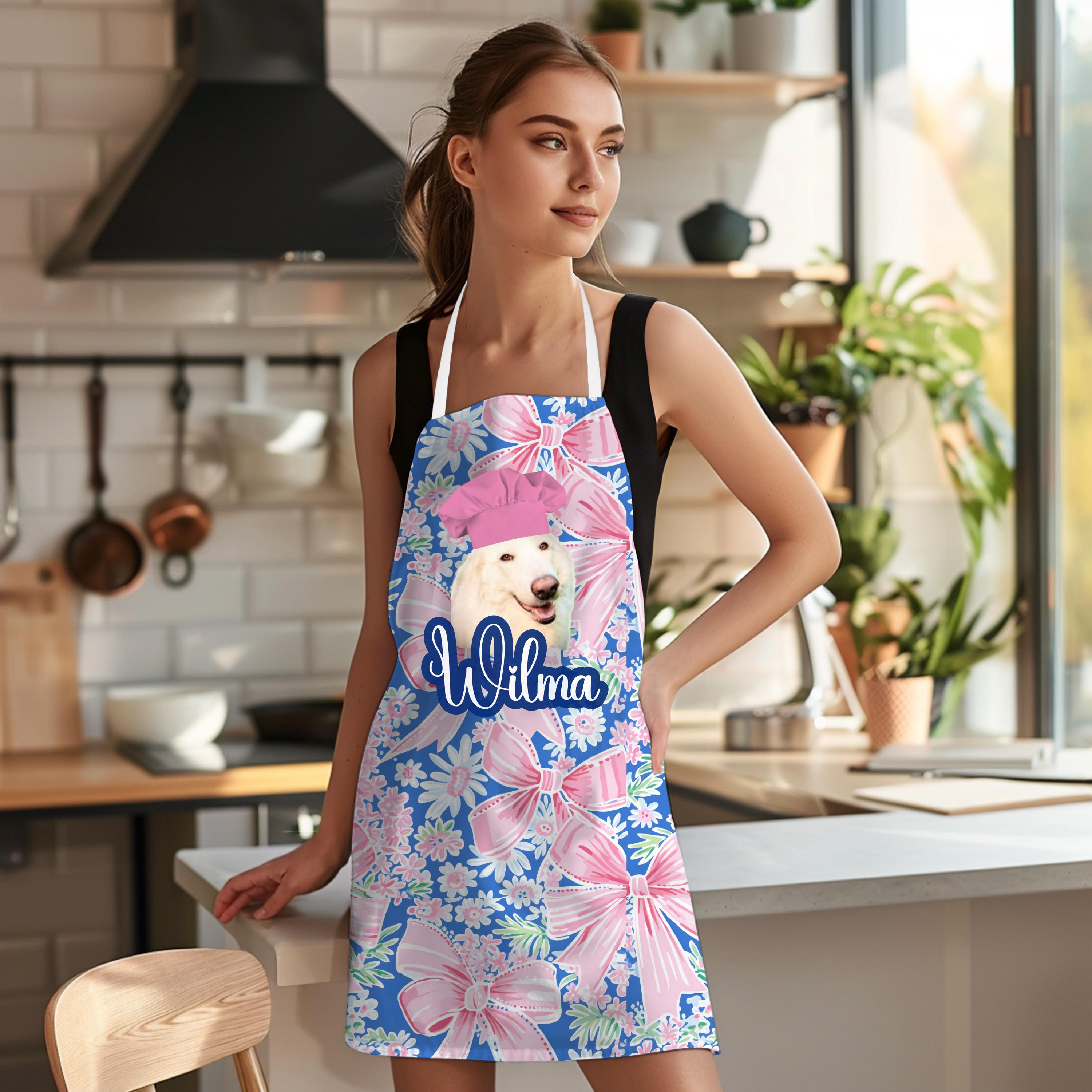 Personalized Pet Apron Dog Mom Gift Custom Kitchen Apron Pet Photo Gift ...